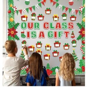Wall Decor | Festive Classroom Holiday Bulletin Board Set Of 77 Pcs ...